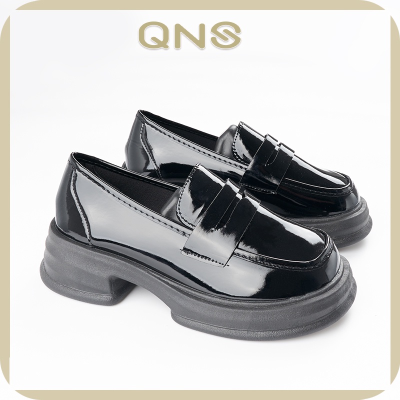 Jual QNS Sepatu Pantofel Wanita Hitam Sepatu Docmart Sepatu Oxford ...