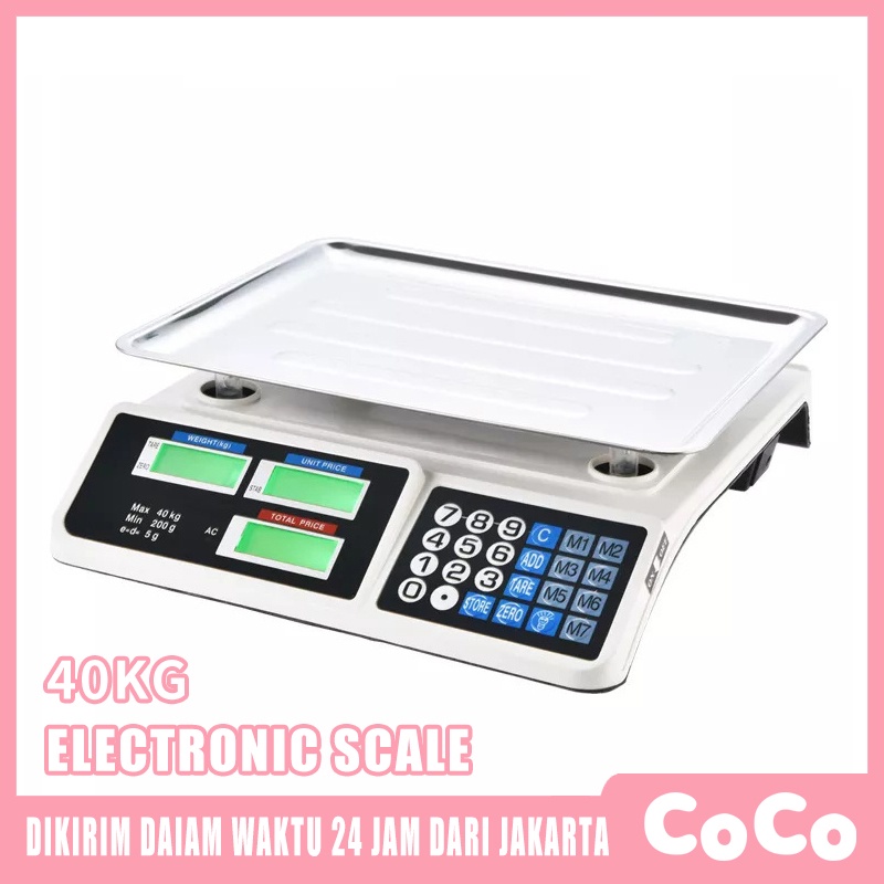 Jual Digital Computing Scale 40kg Double Display / Timbangan Buah 40kg ...