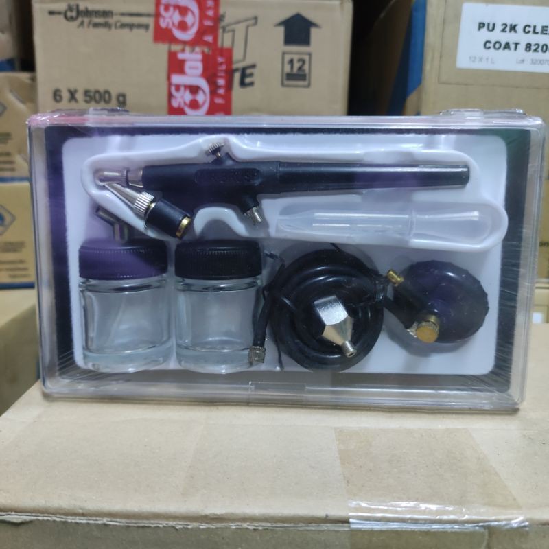 Jual Airbrush Air Brush Brush Kit - Connector Spray Gun + 2 Tabung ...