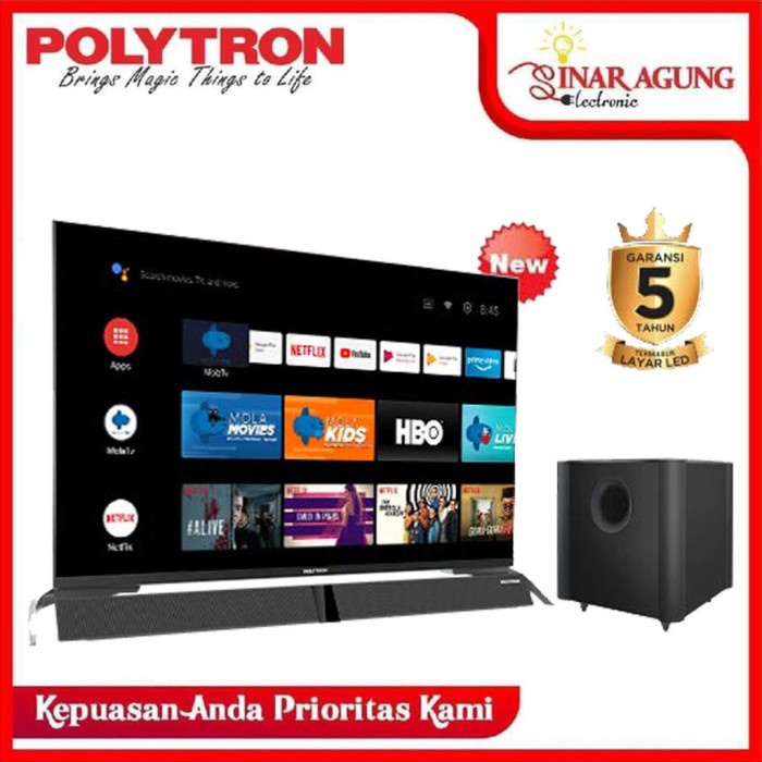 Jual Polytron Smart Android Tv Full Hd Pld 43Bag9953 Pld43Bag9953 Resmi ...