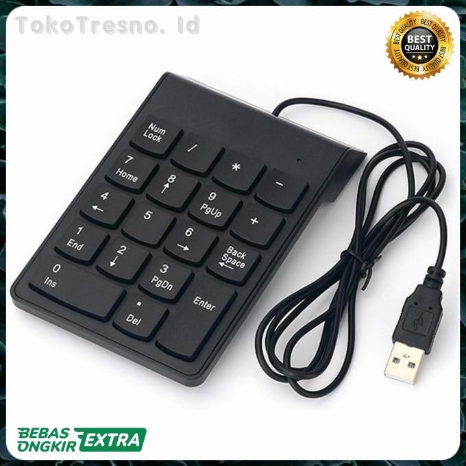 Jual !!!!!!] Keyboard Numeric Keypad Numpad USB K24 Black | Shopee ...