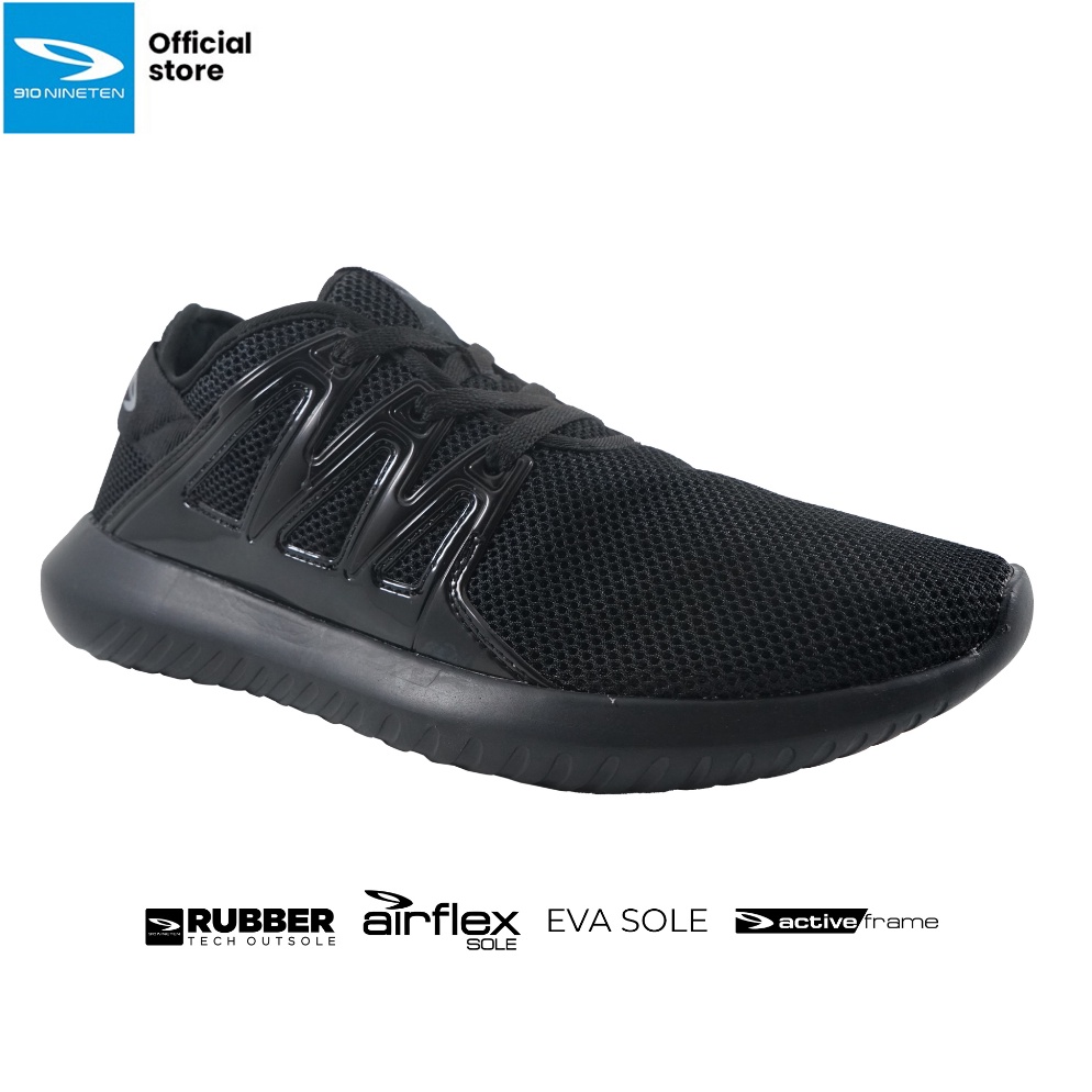Jual HARGA TERMURAAH 910 Nineten SHINJI CORA Sepatu Running Hitam/Hitam ...