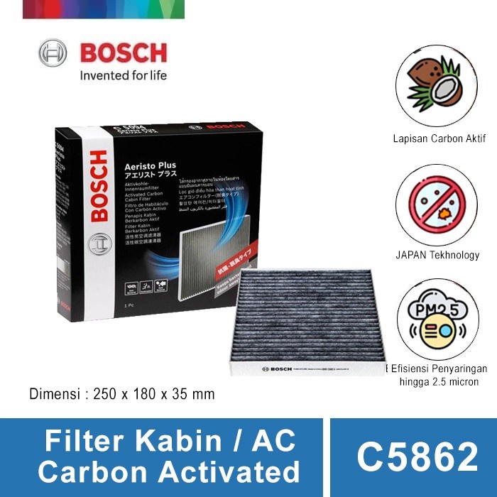 Jual Bosch C5862 Carbon Filter Kabin/Filter Ac Mobil Nissan X-Trail T32 ...