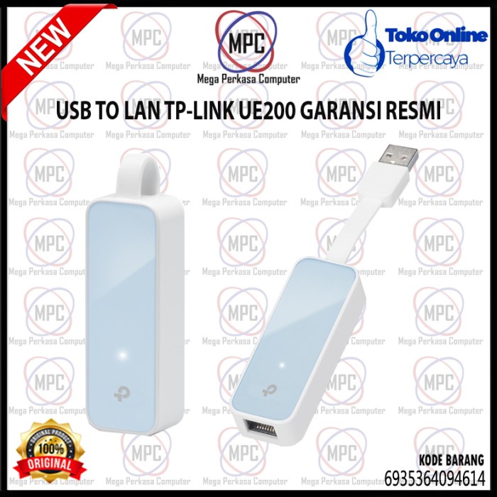 Jual USB TO LAN TP-LINK TPLINK UE200 GARANSI RESMI | Shopee Indonesia