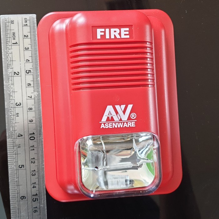 Jual Asenware Conventional Horn Strobe / Sounder Beacon / Sirene Fire Alarm | Shopee Indonesia