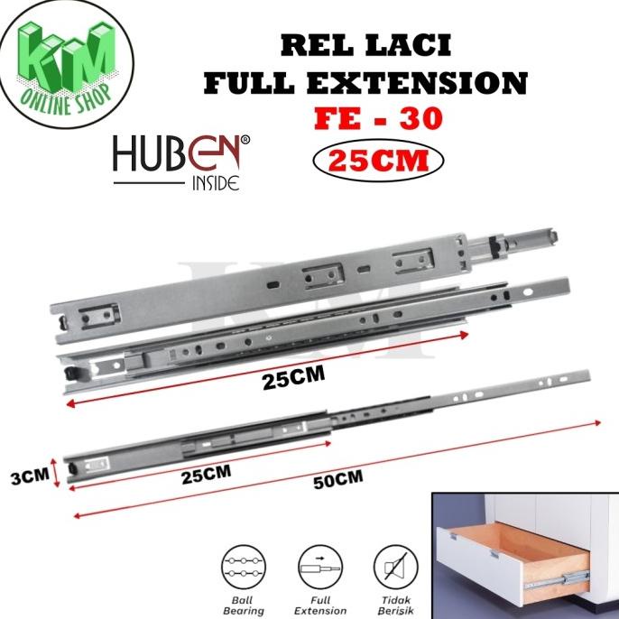 Jual BEST PRODUK Rel Laci Huben FE 30 Full Extension Double Track 24 ...