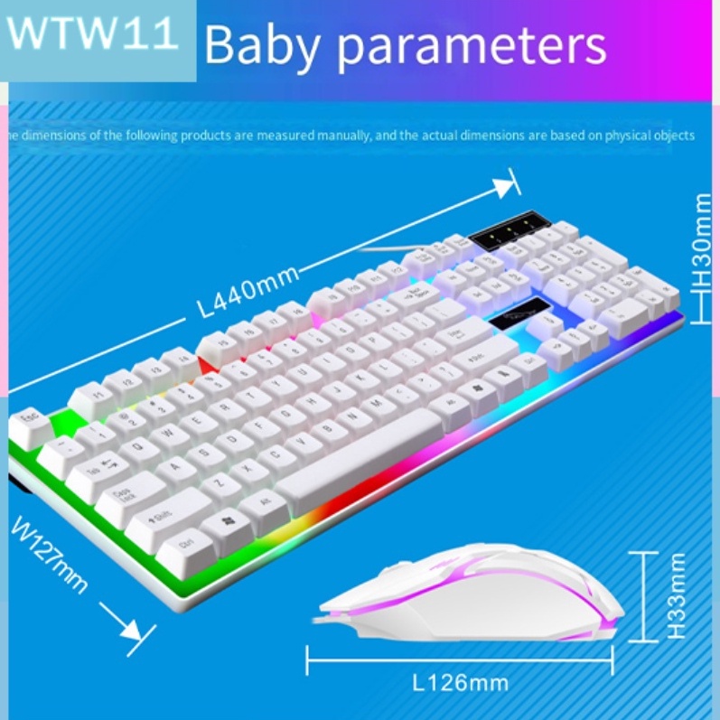 Jual Stok Banyak Keyboard Mouse Gaming PC Full Set LED RGB Waterproof ...