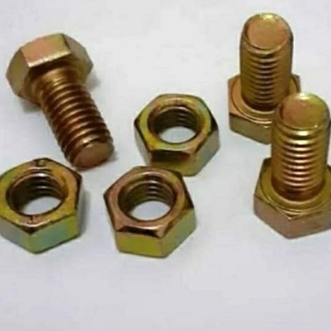 Jual M6x15 Baut mur hexagon kuning kunci 10 Galvanis khusus | Shopee Indonesia