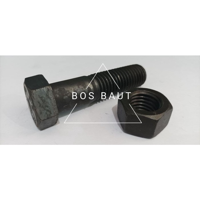 Jual BAUT MUR BAJA UNC 8.8 3/4x3 T10 K28 HITAM | Shopee Indonesia