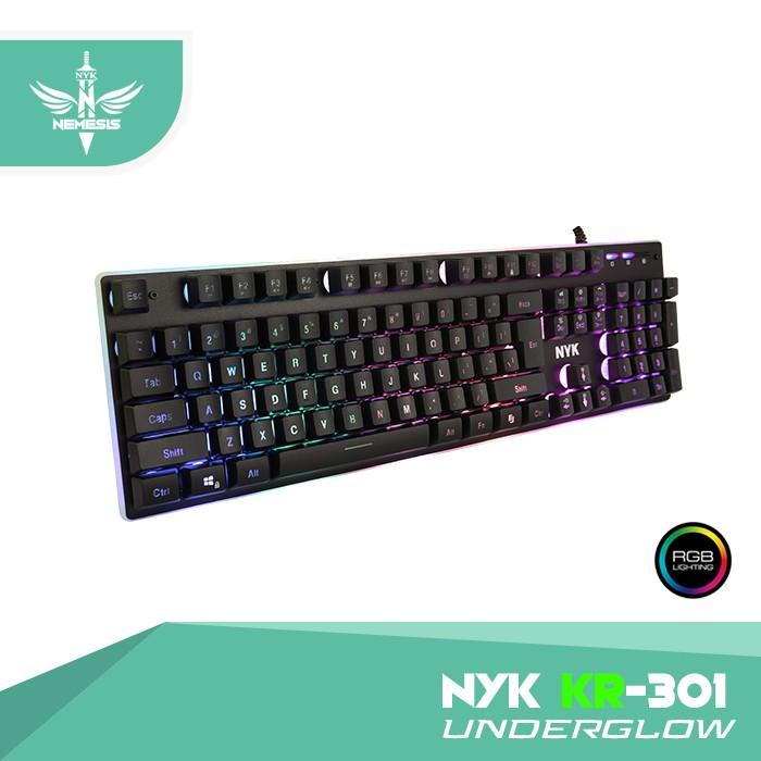 Jual Keyboard Gaming Nyk Kr-301 Underglow Rgb Metal Plate | Shopee ...
