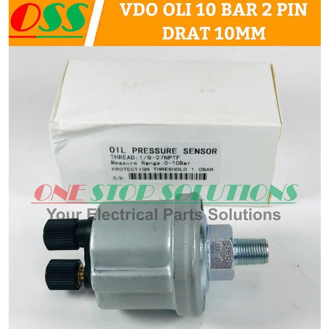 Jual SS SENSOR TEKANAN OLI SWITCH OLI VDO 10 BAR 2 PINS DRAT 10MM ...