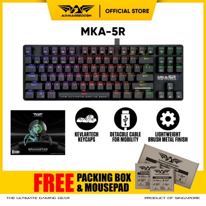 Jual Armaggeddon Gaming Keyboard MKA-5r | Shopee Indonesia