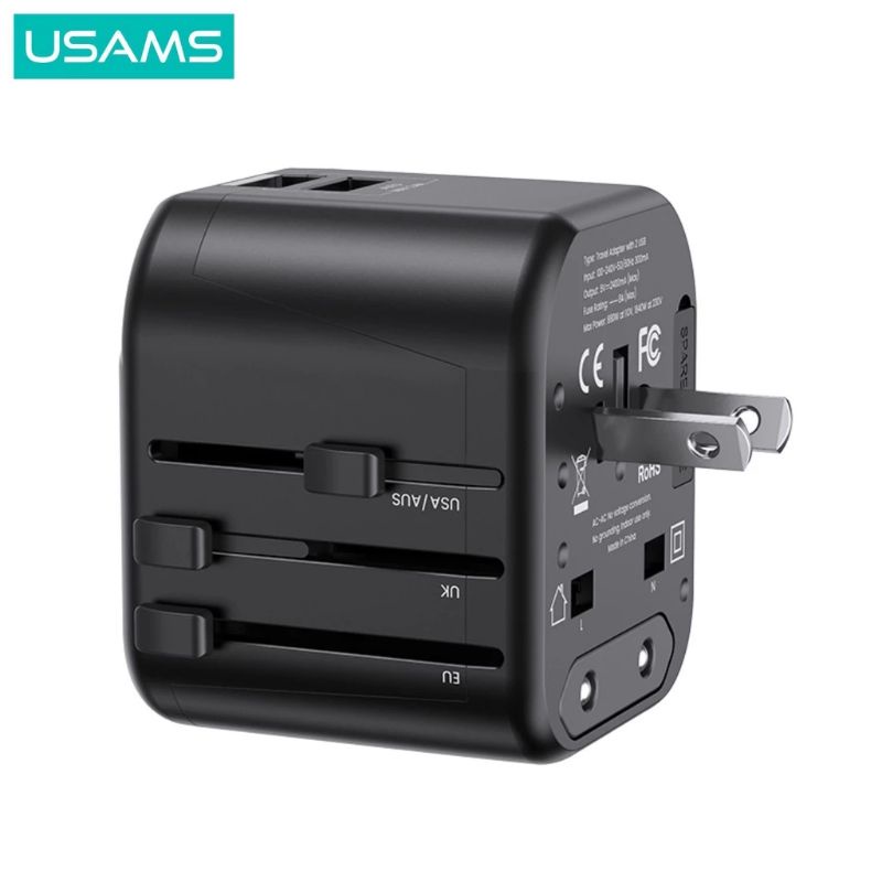 Jual USAMS Universal Travel Charger 12W/20W/65W (US/AU/EU/UK) | Shopee ...