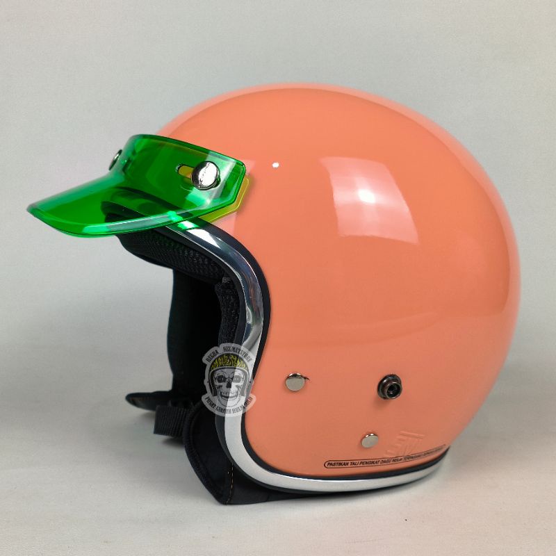 Jual Helm bogo pet transparan wanita dewasa pria retro sni | Shopee ...