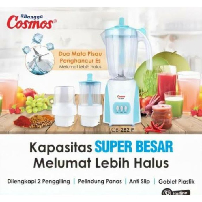 Jual COSMOS CB-282P BLENDER PELUMAT PLASTIK 3IN1 ICE CRUSHER BIG ...