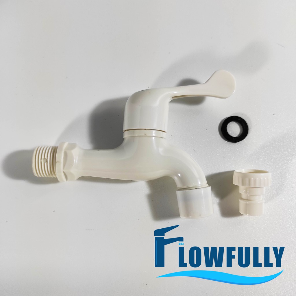 Jual KRAN TEMBOK PVC 1/2 inch UNNU GTA01 KAMAR MANDI | Shopee Indonesia
