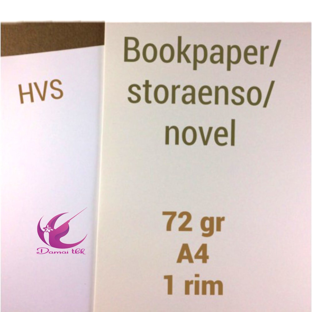 Jual BOOKPAPER 72 GSM A4 KERTAS IMPERIAL KERTAS NOVERL 72 gsm PER RIM ...