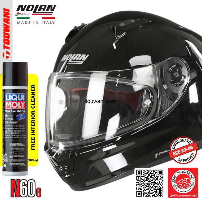 Jual [New Ori] Helm Nolan N60-6 N606 Classic Color Glossy Matt Black ...
