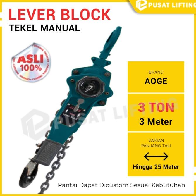 Jual Lever Block 3 Ton 3 Meter Aoge Takel Manual Katrol Tuas | Shopee Indonesia