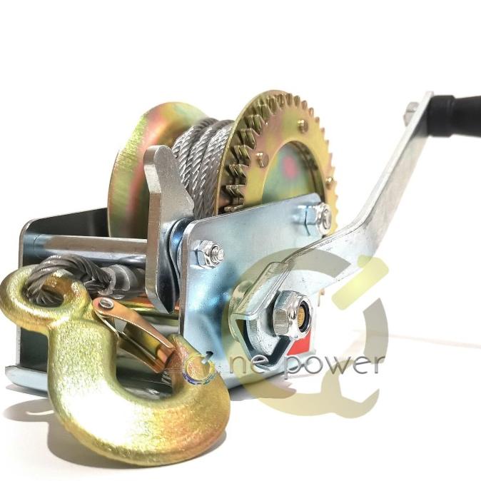 Jual Katrol Kerekan Manual 450Kg / Hand Winch 1000Lb / Alat Derek Sling ...