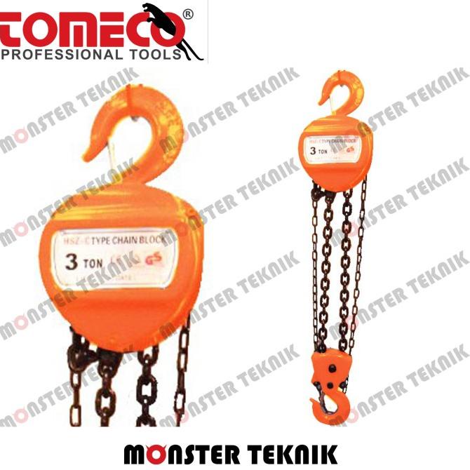 Jual Takel Tomeco 1 Ton X 3 Mtr Chain Block Triangle Type Katrol Rantai ...
