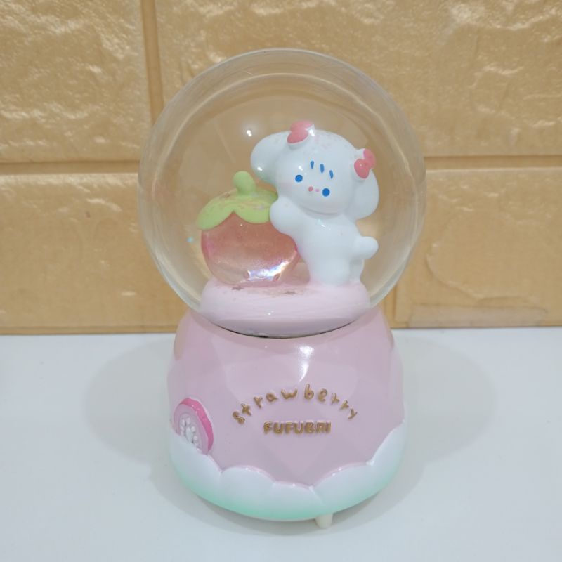 Jual Snowball / Pajangan Bola Kaca Musik Box Cinnamorol Strawberry XL ...