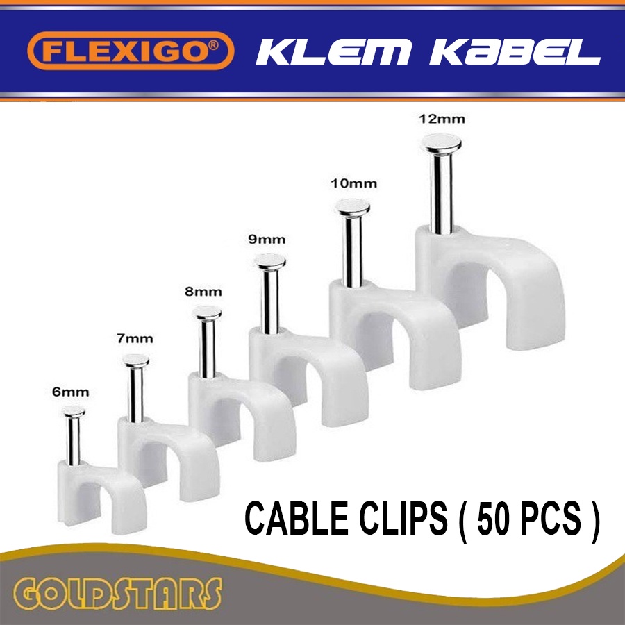 Jual Klem Kabel 6 - 12 mm / Cable Clips / Kabel Klips Flexigo (Paku ...