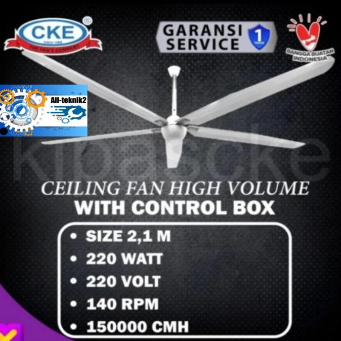 Jual Hvls Big Ceiling Fan 2.1 Meter 220V 220W Kipas Angin Raksasa ...