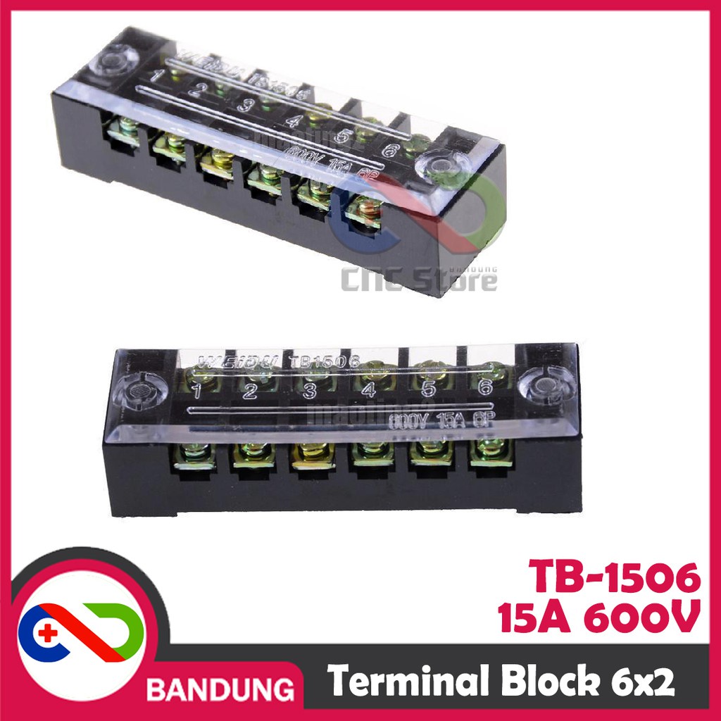 Jual TERMINAL BLOCK 6X2 12 TITIK TB-1506 15A 600V | Shopee Indonesia