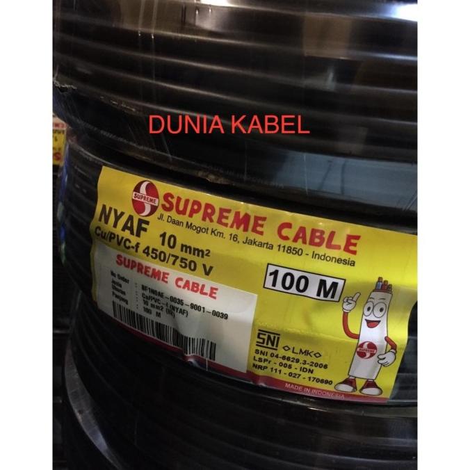 Jual Kabel NYAF/ AF / Serabut 10mm 1x10 10 mm Supreme @100 meter | Shopee Indonesia