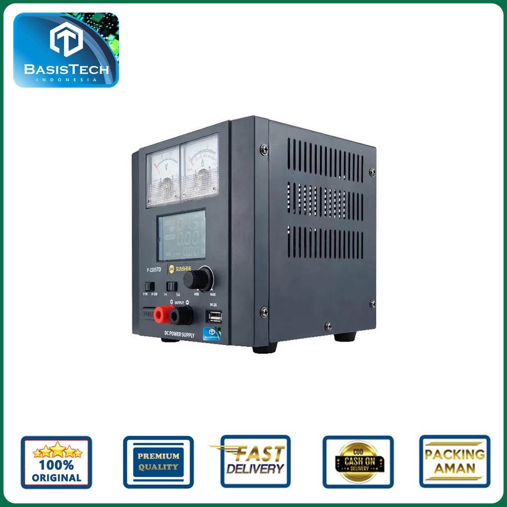 Jual POWER SUPPLY DIGITAL 15V 5A SUNSHINE P-1505TD ORIGINAL | Shopee ...