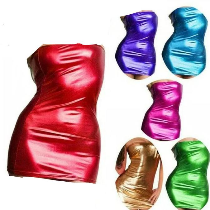 Jual latek latex semi kulit/pu/faux costum dress party pesta dance sexy ...