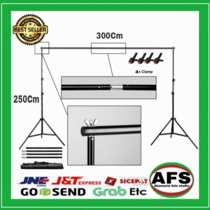 Jual Stand Tiang Background Tinggi 250Cm X Lebar 300Cm Tiang Backdrop ...