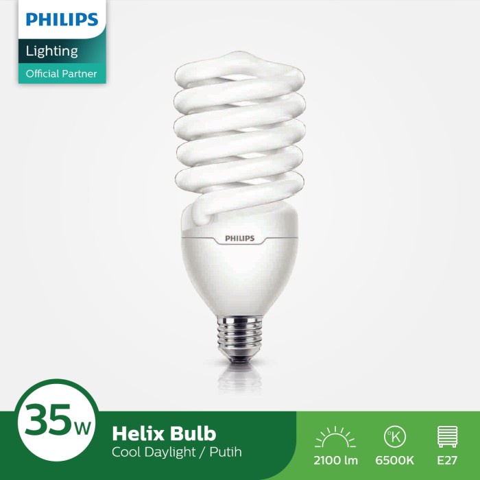 Jual Philips Lampu Helix 35W E27 90V-250V (Bekerja Pada Tegangan Rendah) | Shopee Indonesia