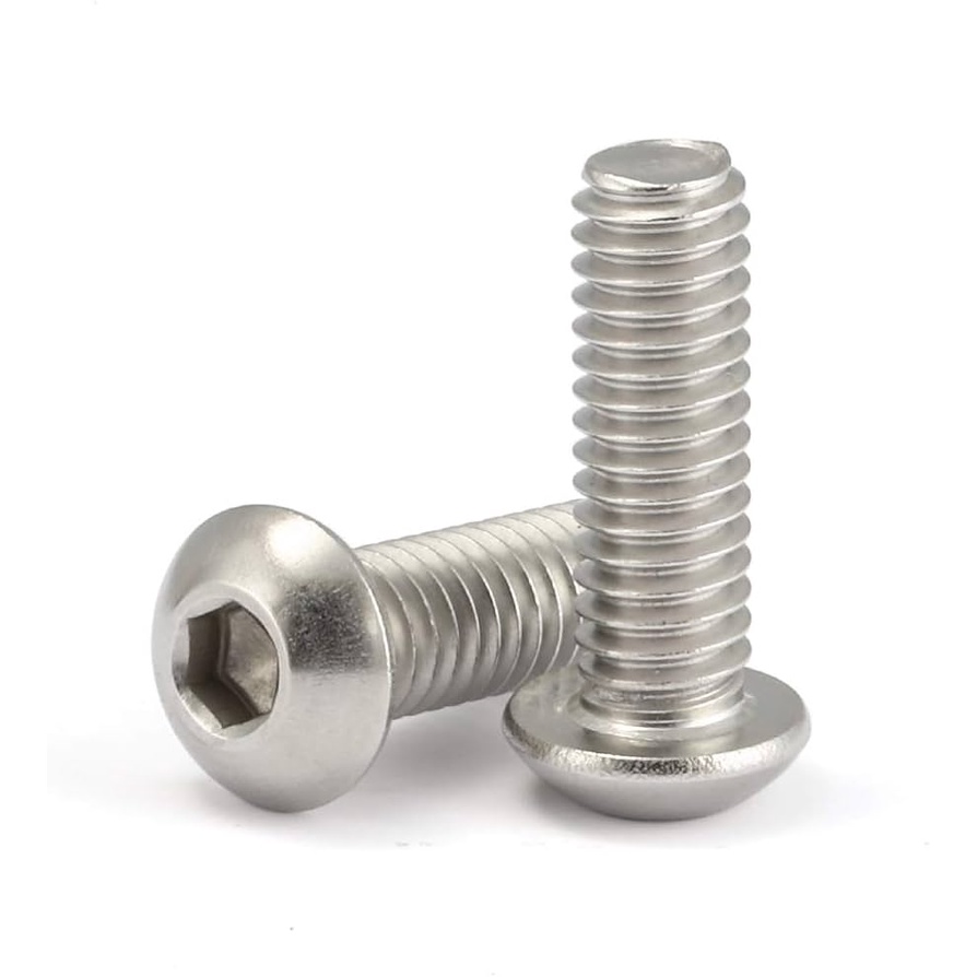 Jual Baut L Button Stainless Steel 304 M8 x 35 (Hex Socket Cap Button Bolt) | Shopee Indonesia