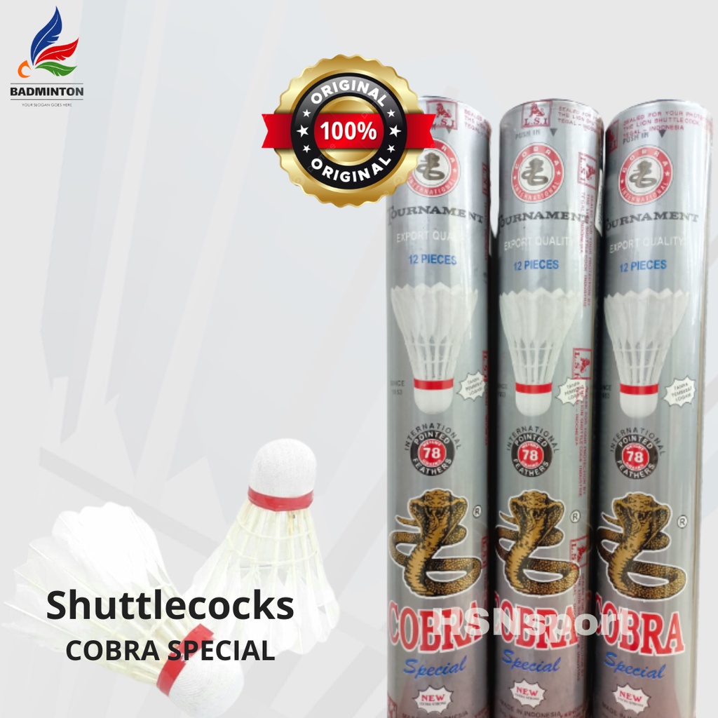 Jual Shuttlecock badminton Cobra special / Kok Bulu Tangkis Original ...