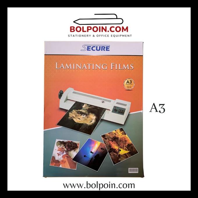 Jual MIKA PLASTIK LAMINATING A3 MEREK SECURE / PLASTIK JILID A3 MURAH ...