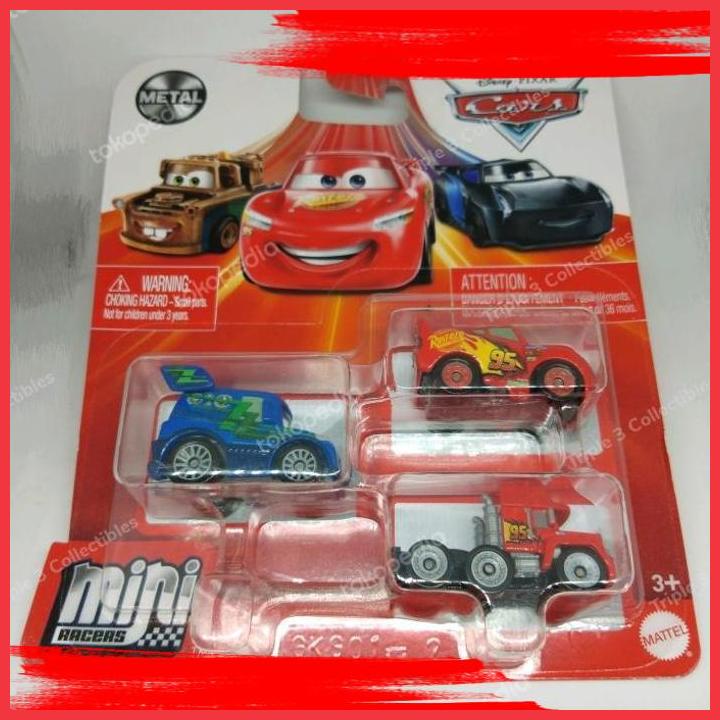 Jual (TRI) MATTEL MINI RACERS CARS 3 MACK DJ LIGHTNING MCQUEEN LMQ ...