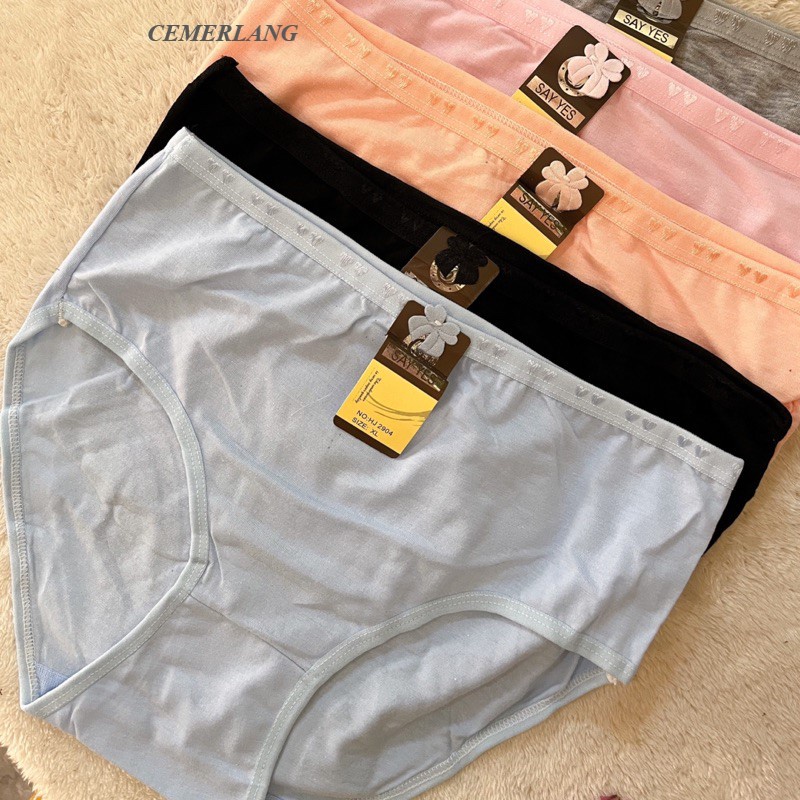 Jual 6 Pcs CD Celana Dalam Wanita Dewasa Say Yes List Love BEST SELLER MURAH | Size L XL XXL ...