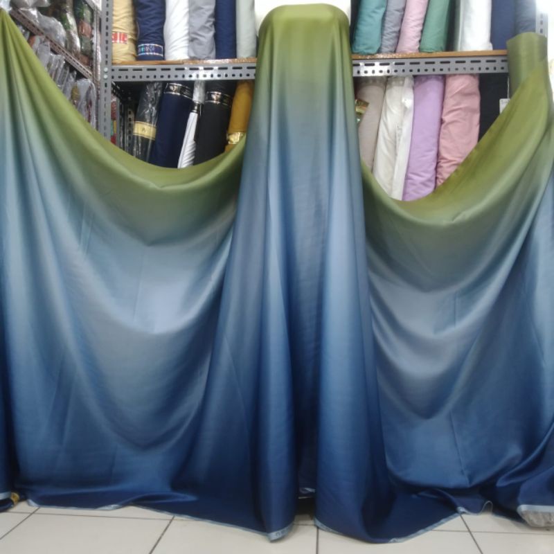 Jual Kain Ombre Gradasi Silk ARMANY gradasi premium kain satin Armani ...