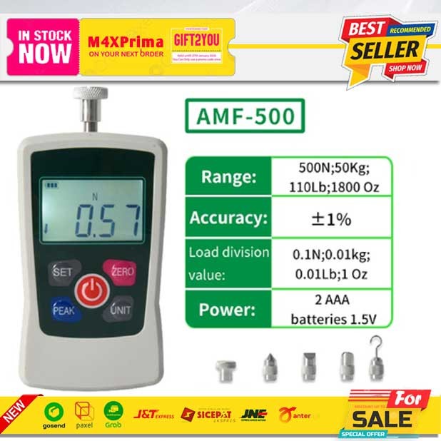 Jual Promo Amf-500 Aliyiqi Digital Push Pull Force Gauge 500N 50Kg ...