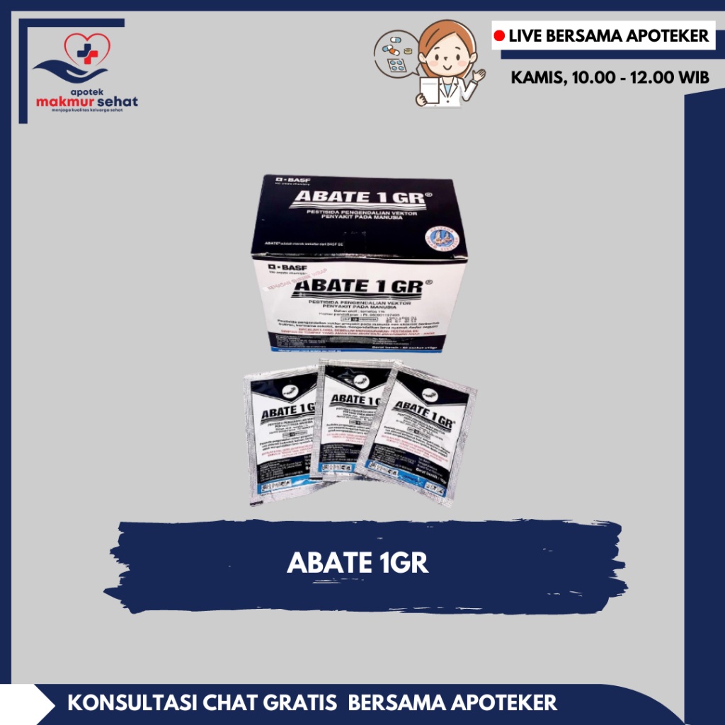 Jual ABATE 1 GRAM - OBAT PEMBASMI JENTIK NYAMUK | Shopee Indonesia