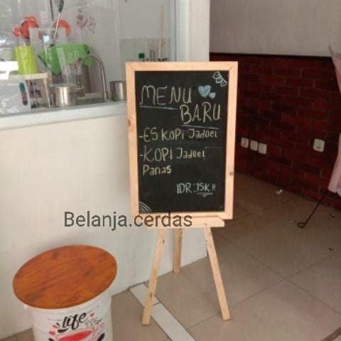 Jual Papan Tulis Kapur + Standing Tripod Papan Menu Cafe Papan Board ...