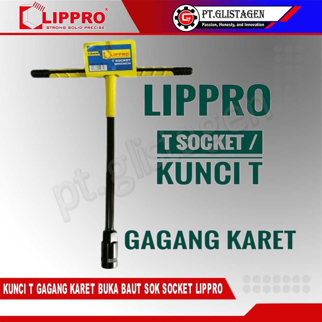 Jual LIPPRO Kunci T Gagang Karet Kunci Sok Sock T ( Semua Ukuran ) ORIGINAL | Shopee Indonesia