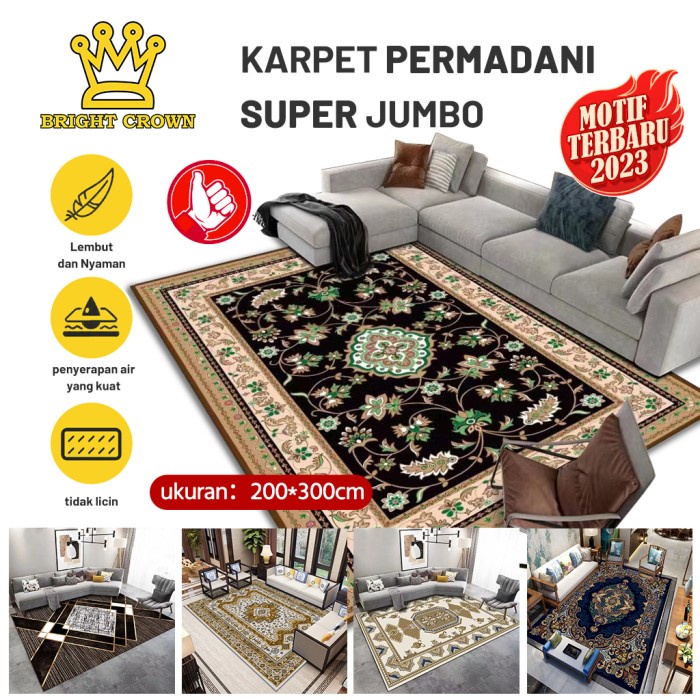 Jual Promo Bright Crown Karpet Lantai Permadani Style Super Jumbo Uk ...