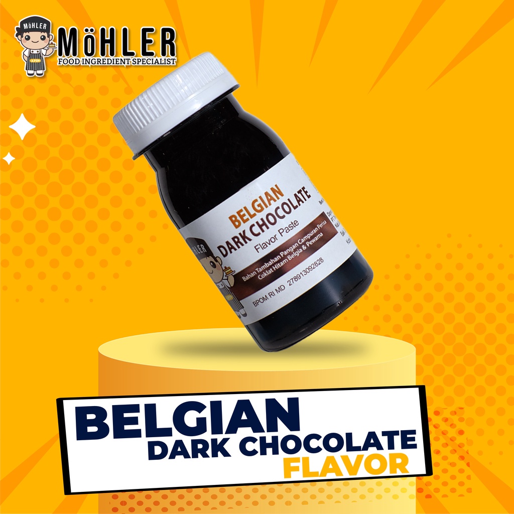 Jual MOHLER Pasta perisa pewarna BELGIAN DARK CHOCOLATE | Shopee Indonesia
