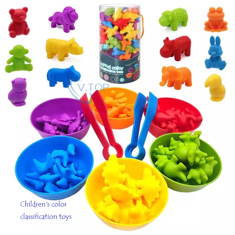 Jual V.TOP Classification Toy Cute Animals Style With Free Sorting Bowl ...