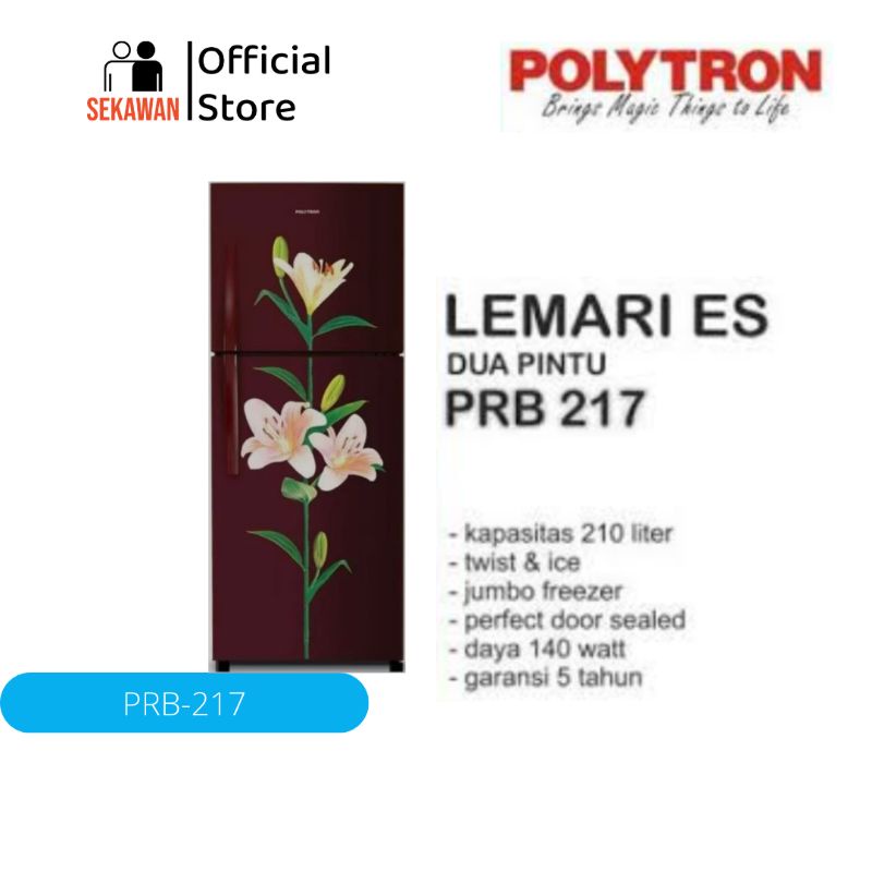 Jual kulkas Polytron 2 pintu 210 liter PRB 217 | Shopee Indonesia