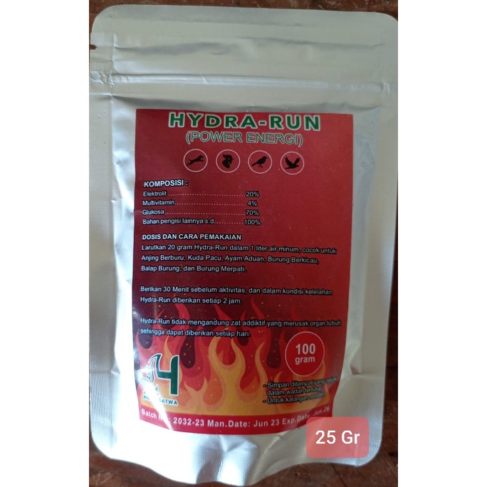 Jual HYDRA RUN POWER ENERGI Kemasan 25 Gr | Shopee Indonesia