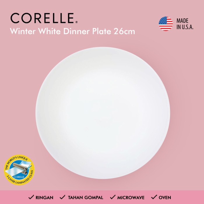 Jual Promo Corelle Winter White Dinner Plate 26 Cm | Shopee Indonesia
